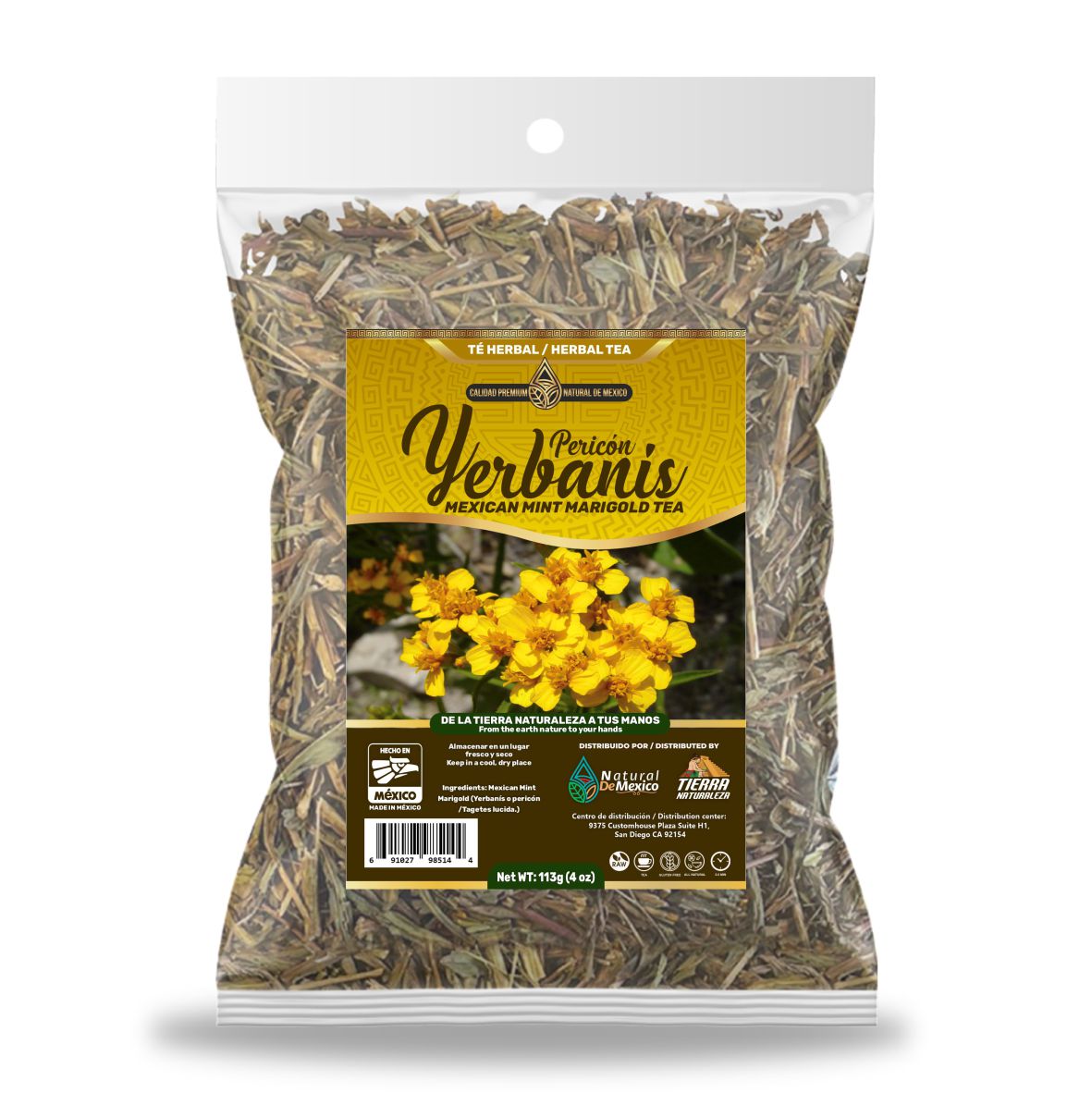 Yerbanis Pericon 113g - 4 oz /Mexican Mint Marigold Herbal Tea 113g ...
