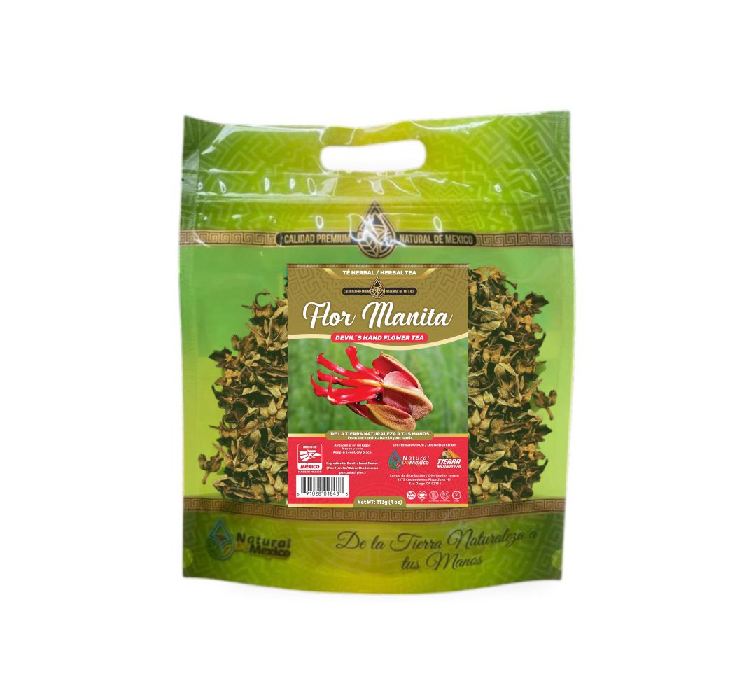 Flor Manita Té Herbal 113g - 4 oz / Devil's Hand Flower Herbal Tea 113 ...